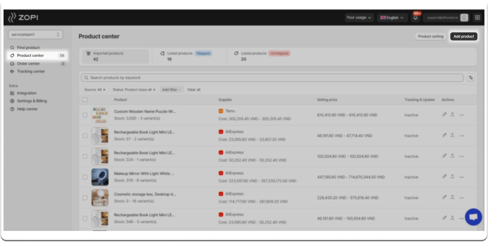 One-Click Import Products to your Zopi - Zopi Help Desk