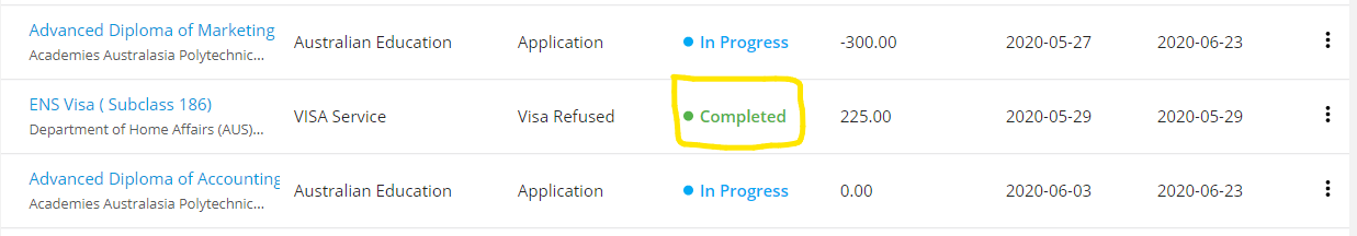 How to change the In Progress status to Complete status in Application? | Agentcis Support